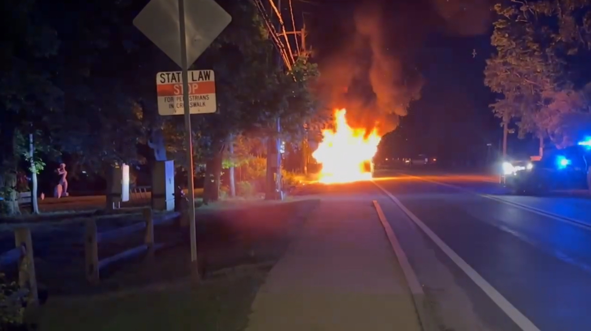 Engine fire engulfs truck in West Tisbury - The Martha's Vineyard Times
